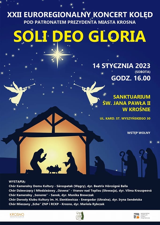 XXII Euroregionalny Koncert Kolęd 'Soli Deo Gloria' w Krośnie